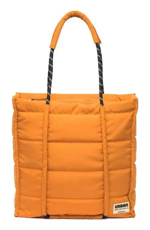 URBAN ORIGINALS Palm Quilted Recycled Nylon Tote - Tan