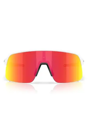 Oakley Oakley Prizm™ Everyday Rectangular Sunglasses Matte White Prizm Ruby