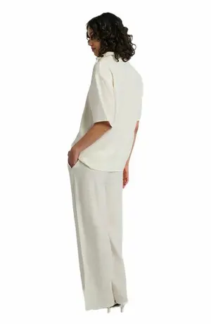 Onia Crinkle Wide Leg Drawstring Pant