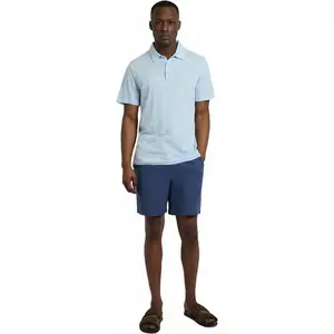 Onia Slub Short Sleeve Polo Ballad Blue