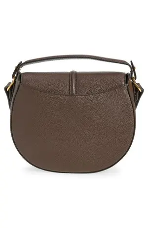 DEMELLIER Siena Leather Saddle Crossbody Bag - Mocha
