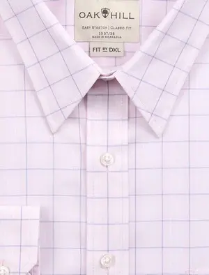 OAK HILL BY DXL Big & Tall Plaid Dress Shirt