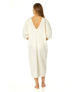 ANNE COLE Double V Neck Kaftan Cover Up