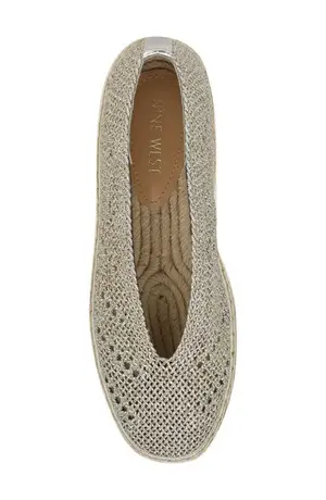 Nine West Rorie Woven Espadrille - Silver