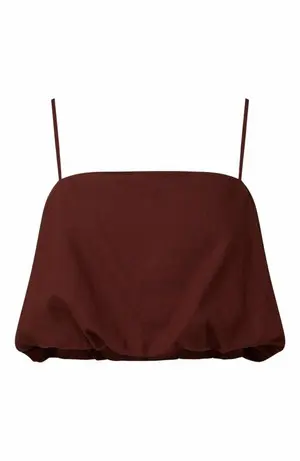 Onia Air Linen Bubble Crop Top
