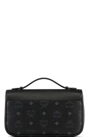 Mcm Tracy Crossbody In Visetos Leather Mix - Black