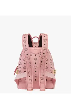 Mcm Small Stark Side Studs Backpack - Pink