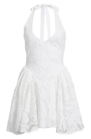 DELFI COLLECTIVE Hera Eyelet Halter Mini Dress