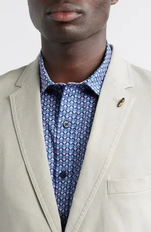 Johnston & Murphy Washed Cotton Stretch Dobby Sport Coat