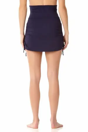 ANNE COLE Tummy Control Skirted Swim Bottom - Navy
