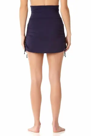 ANNE COLE Tummy Control Skirted Swim Bottom - Navy