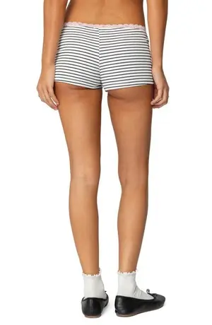 EDIKTED Sofi Rib Stripe Shorts
