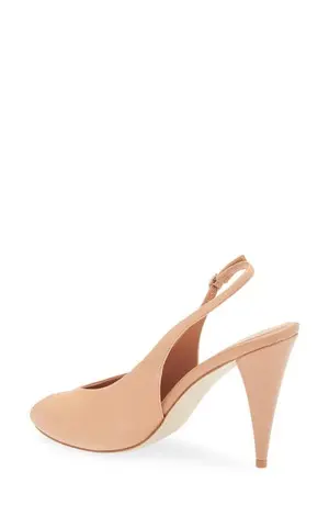 Jeffrey Campbell Snoah Slingback Peep Toe Pumps - Tan