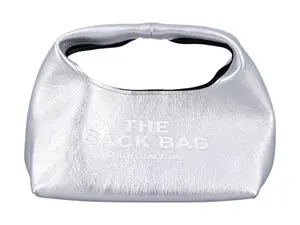 Marc Jacobs The Mini Sack Bag Metallic Leather - Silver