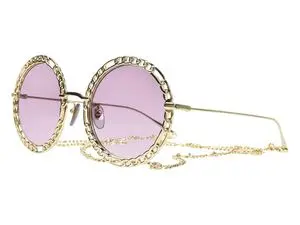 Gucci Rectangle Sunglasses - Gold Violet (gg1113s/002/53)