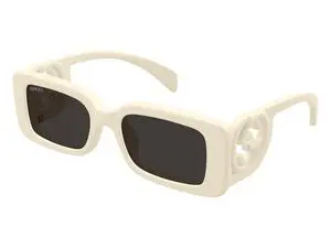 Gucci Rectangle Full Rim Sunglasses - Ivory White (gg1325s/013/54)