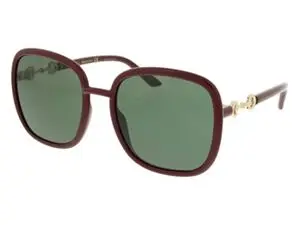 Gucci Square Full Rim Sunglasses - Red Green (gg0893s/003/57)