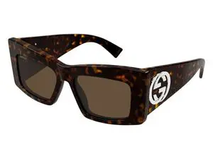 Gucci Butterfly Sunglasses - Shiny Dark Havana Brown (gg1842s/002/53)