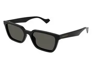 Gucci Rectangle Full Rim Sunglasses - Black Grey (gg1539s/001/55)