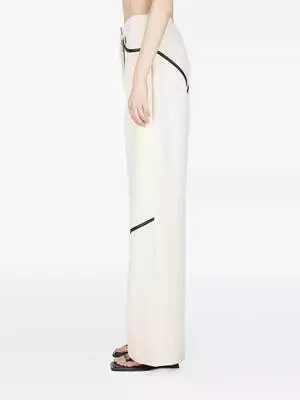 Paris Georgia Contrast Trim Straight Leg Trousers