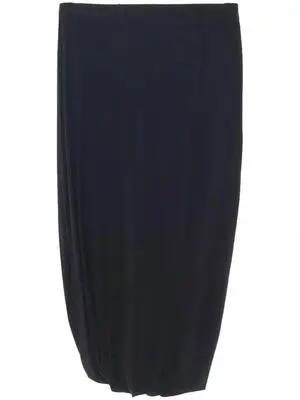 JIL SANDER Draped Midi Skirt - Black
