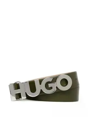 Hugo Logo Buckle Belt - Green