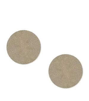 HESTIA Set Of 2 Prestige Round Coasters - Neutral