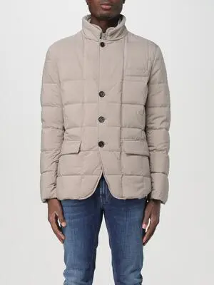 FAY Quilted Jacket With Stand Collar - Beige