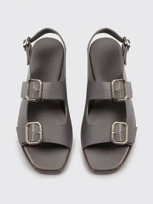 DOUCAL'S Buckled Heeled Sandals - Grey