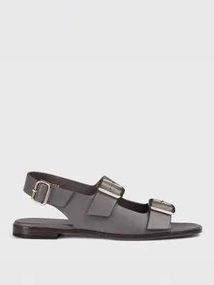 DOUCAL'S Leather Slingback Sandals - Grey