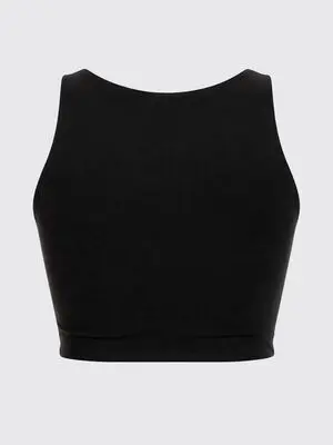 Magda Butrym Cropped Polyamide Top With Flower Appliqu