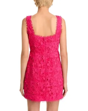 Aqua Floral Lace Dress