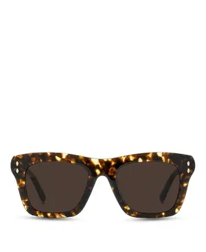 Isabel Marant Étoile Rectangular Sunglasses - Havana/brown