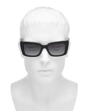 Kate Spade New York Cailin Rectangle Sunglasses, 52mm - Black/blue