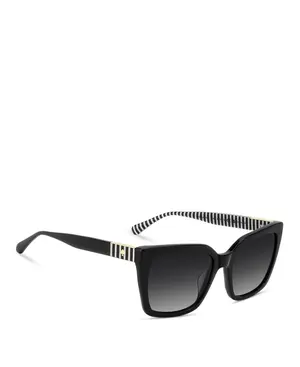 Kate Spade New York Lilah Square Sunglasses - Black/gray