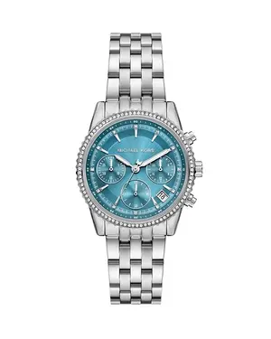 Michael Kors Mini Bryant Chronograph, 35mm - Blue/silver