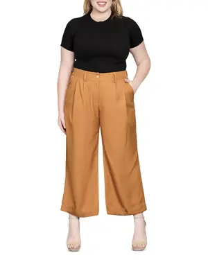 STANDARDS & PRACTICES Wide Leg Palazzo Pants - Khaki
