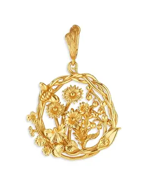 CAPUCINE DE WULF 18k Plated Meadow Wildflower Pendant - Gold