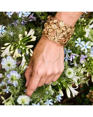 CAPUCINE DE WULF Meadow Wildflower Cuff Bracelet