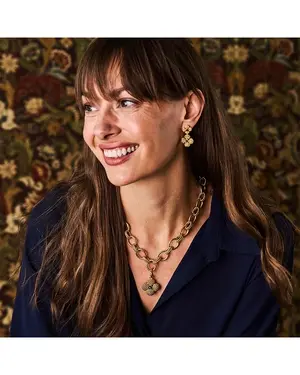 CAPUCINE DE WULF Convertible Berry Clover Earrings With Labradorite - Blue/gold