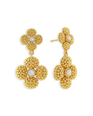 CAPUCINE DE WULF Berry Clover Convertible Duo Earrings - Pearl Whit