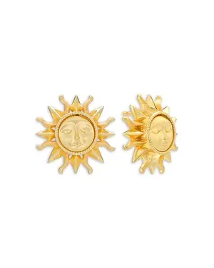 CAPUCINE DE WULF Soleil Sun Stud Earrings - Gold