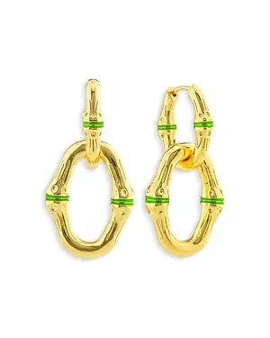 CAPUCINE DE WULF Bangkok Bamboo Link Earrings - Gold