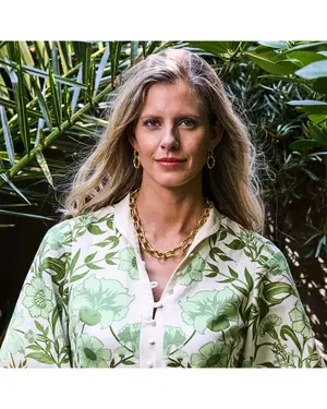 CAPUCINE DE WULF Bangkok Bamboo Link Earrings