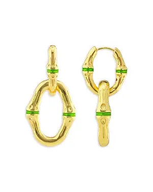 CAPUCINE DE WULF Bangkok Bamboo Link Earrings