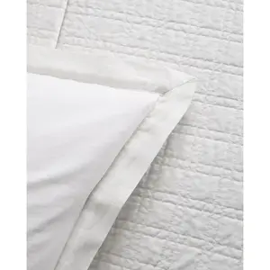 POM POM AT HOME Owen Linen/cotton Quilted Standard Sham - White