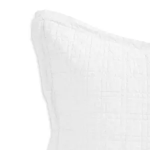POM POM AT HOME Owen Linen/cotton Quilted King Sham - White