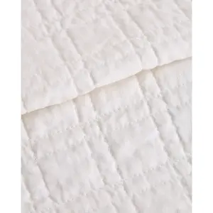 POM POM AT HOME Owen Linen/cotton Quilted Oversized Euro Sham - Cream