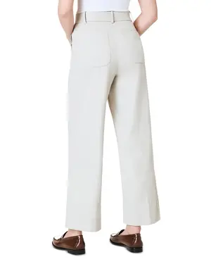 Spanx Stretch Twill Crop Wide Leg Pants 2.0 - Bone