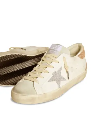GOLDEN GOOSE Super Star Lace-up Sneakers - White/ive/crystal/light Peach